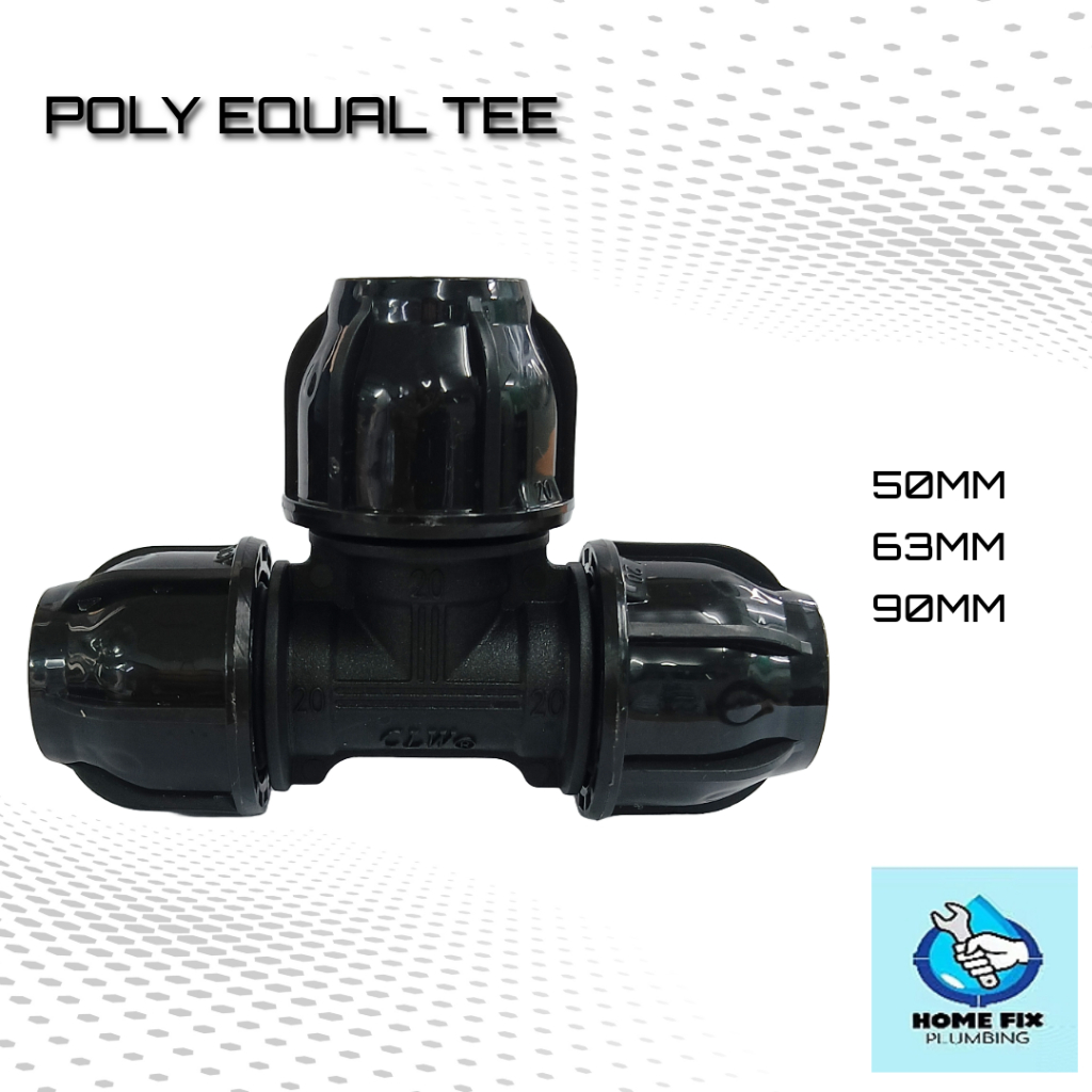 POLY EQUAL TEE (50MM, 63MM, 90MM) | Shopee Malaysia
