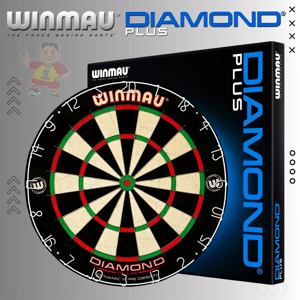 Winmau Dartboard Diamond Plus Dart Board Papan Dart Professional ...