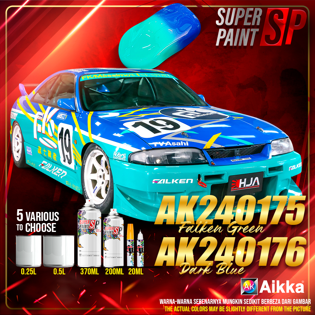 AIKKA AK240175 Falken Green AK240176 Dark Blue 2K Car Paint Motor Body ...