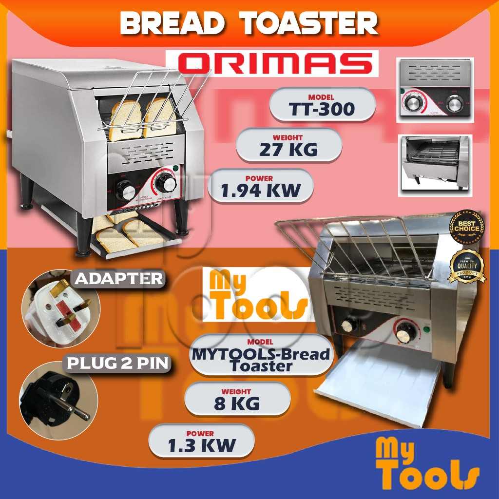 Mytools ORIMAS Bread Toaster Electric Conveyor Toaster TT300 Suitable ...