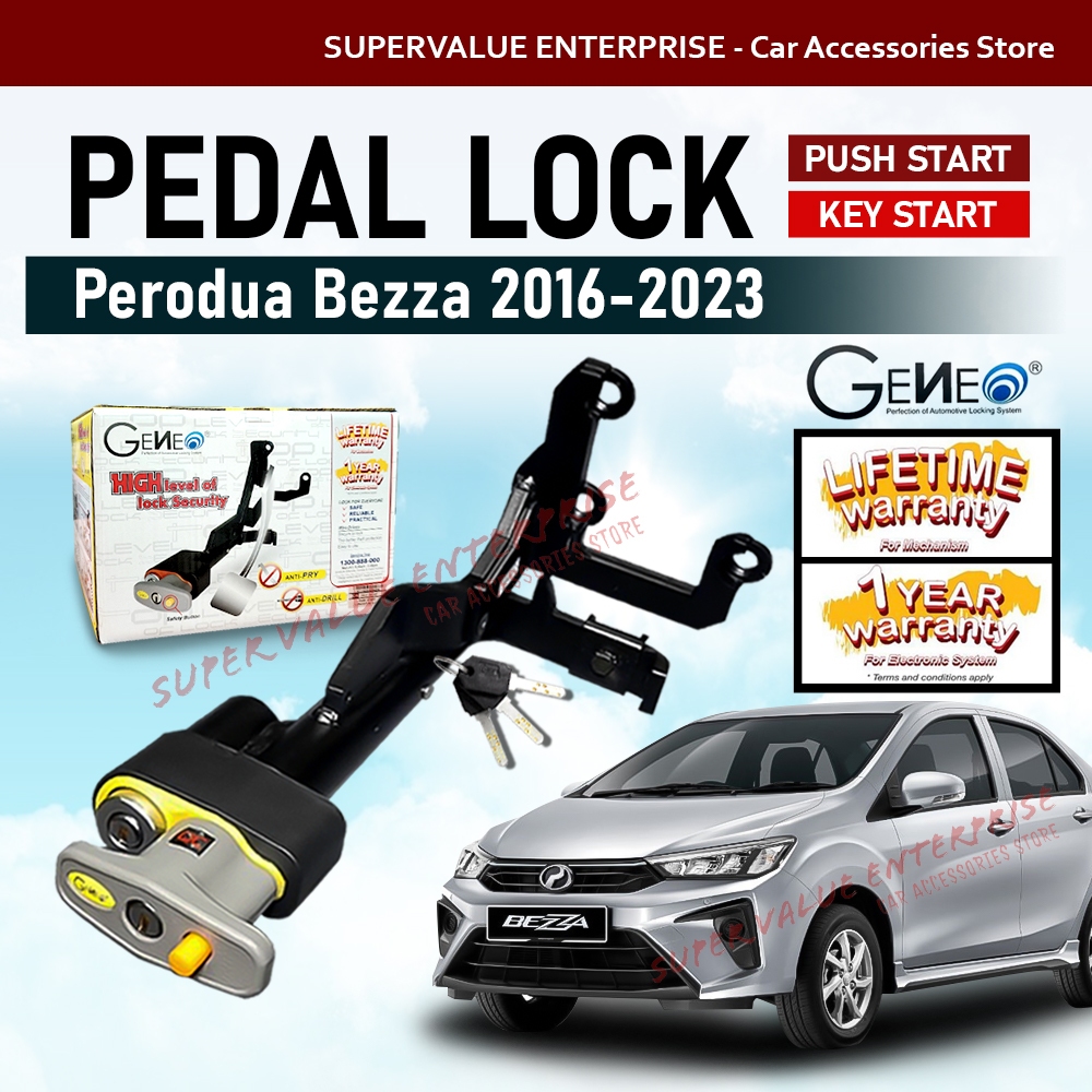Perodua Bezza KeyStart/PushStart GENEO Pedal Lock Double Lock Brake ...