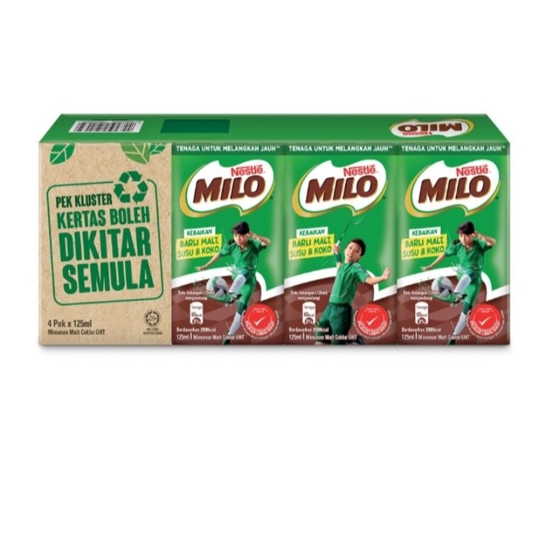 MILO Halal UHT Chocolate Malt Drink 125ml x4 | Shopee Malaysia