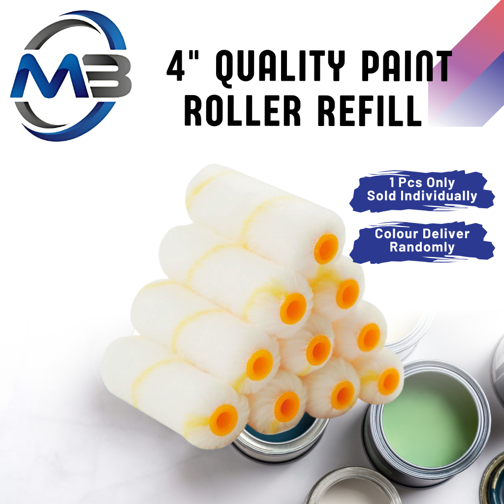 Roller Berus Cat Dinding | 4" Quality Paint Roller Refill Brush Head ...