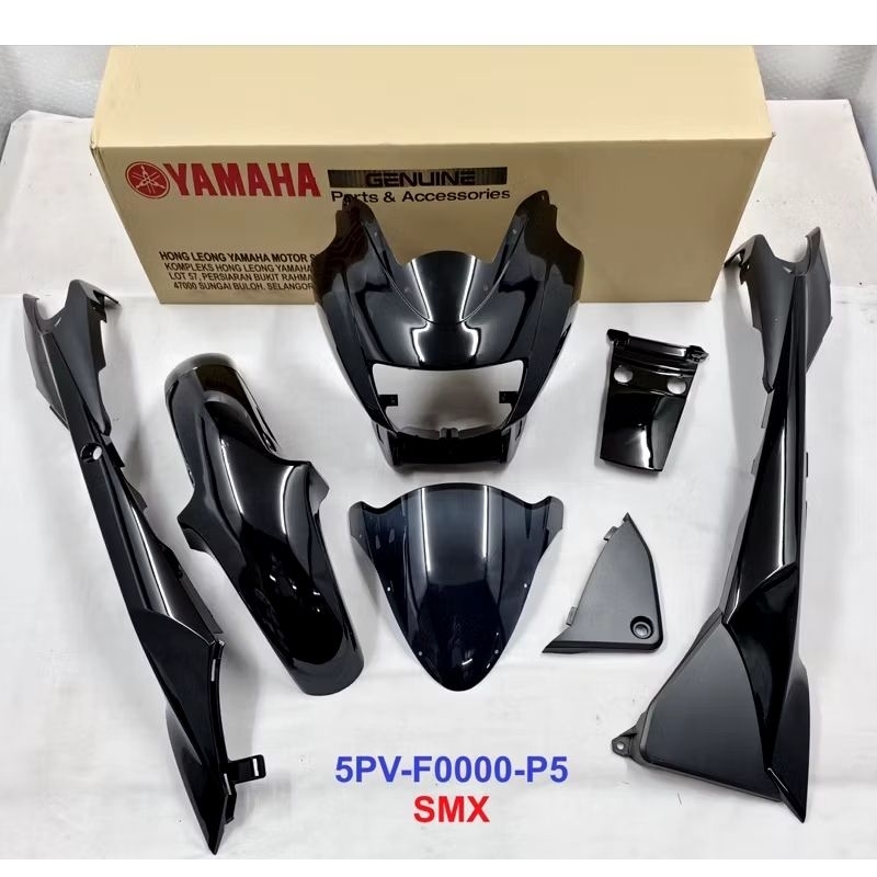 YAMAHA RXZ CATALYZER COVER SET BIRU SKALA/HITAM SKALA/MERAH PUIH (TIADA ...
