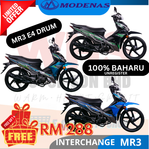 Modenas KRISS MR3 V3 Euro 4 Drum - (UNREGISTER) MOPED 110cc - Motor ...