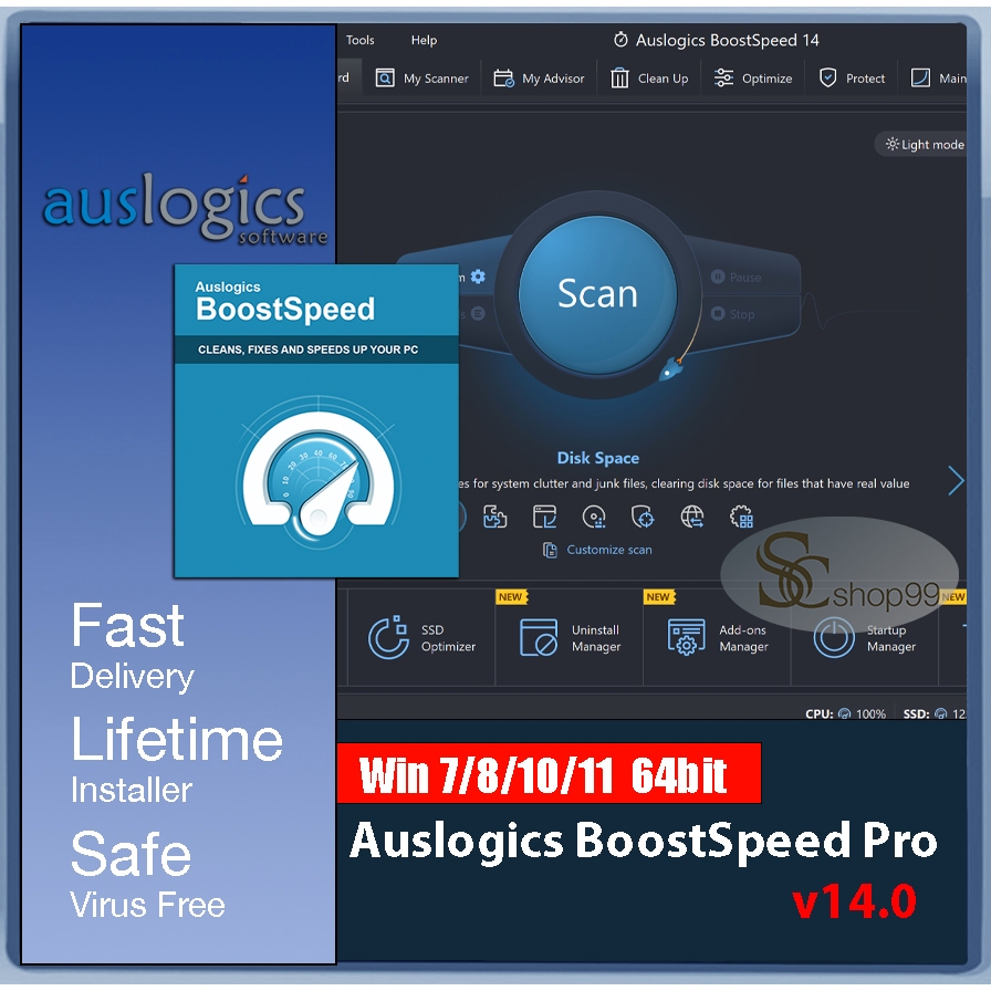 Auslogics BoostSpeed 14 For Windows ( Latest 2025) | Shopee Malaysia