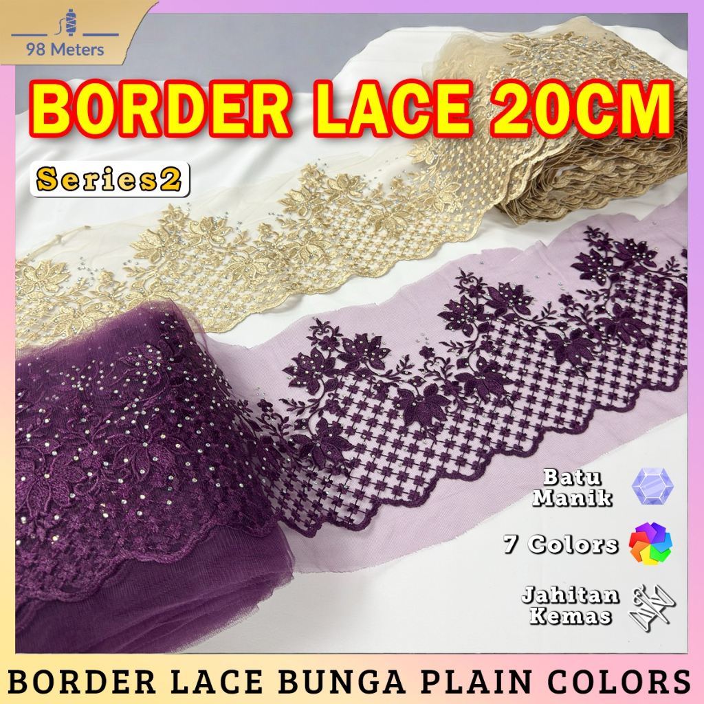[🔥HOT SALES🔥] Border Lace Corak Bunga Border Baju Renda Baju Renda Lace ...