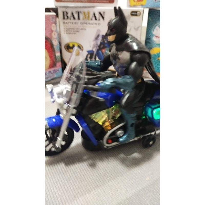 Batman battery operated motorcycle with sounds and light mainan kanak ...