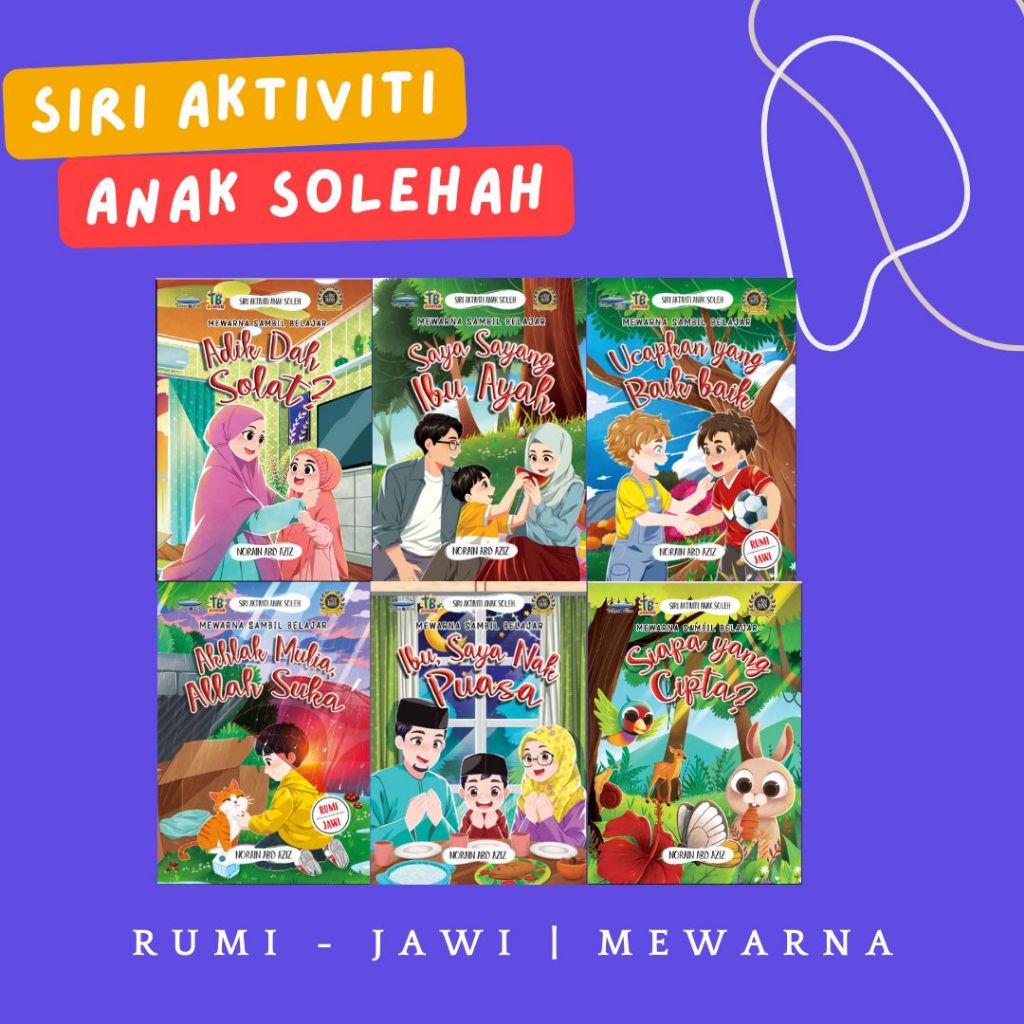 Siri Aktiviti Anak Solehah | Adik Dah Solat? | Puasa | Buku Mewarna ...