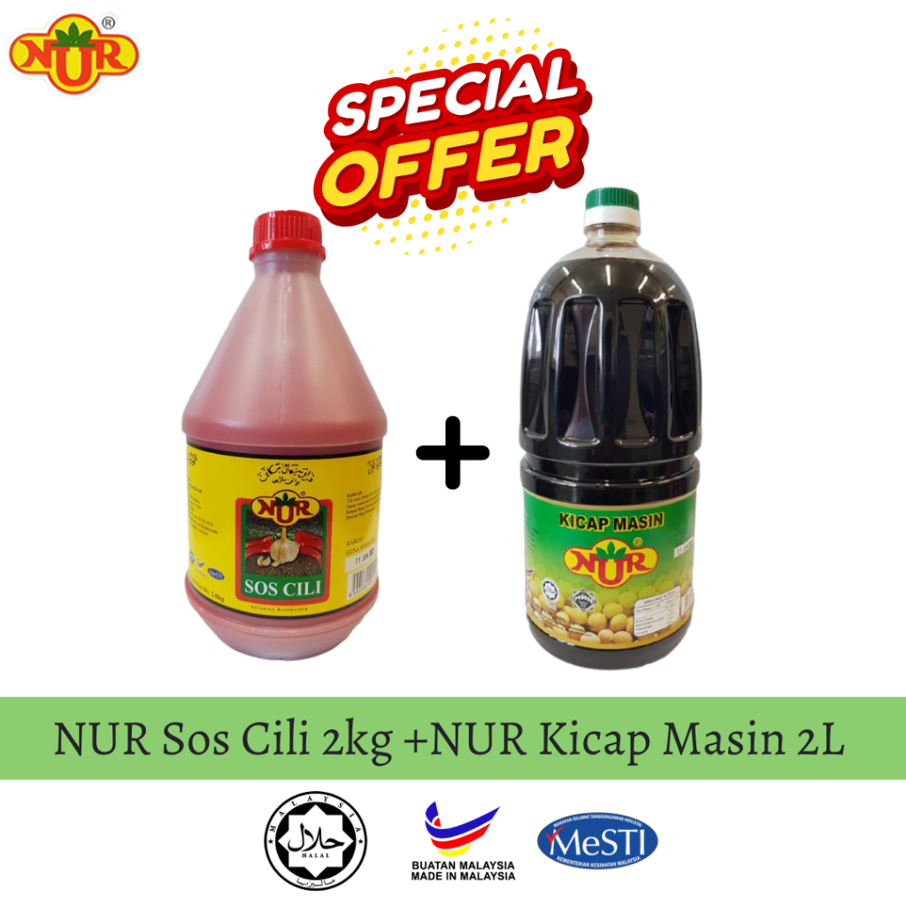 NUR Kicap Masin 2 Liter & Sos Cili 2kg | Shopee Malaysia