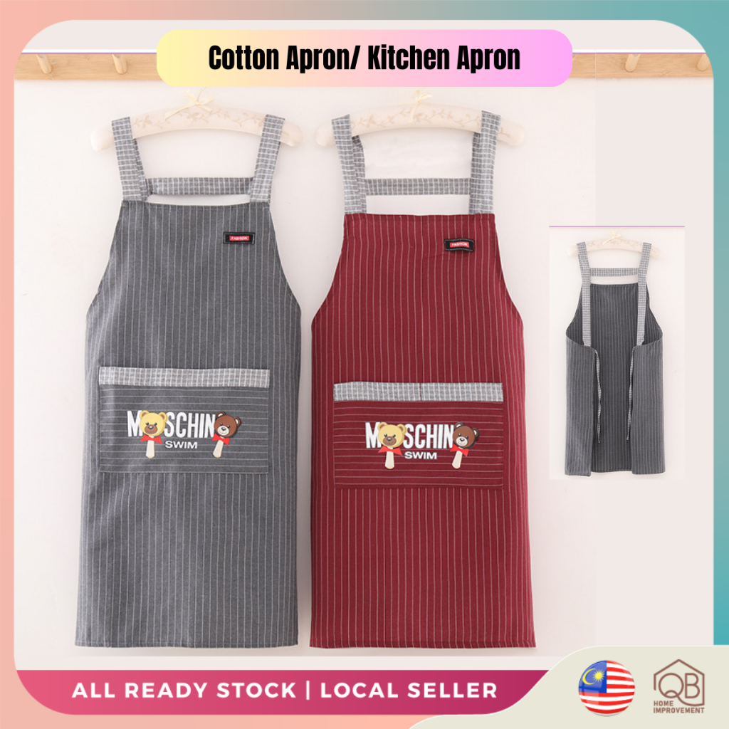 Hang Neck Apron Cotton bib apron household kitchen Cafe Restaurant ...