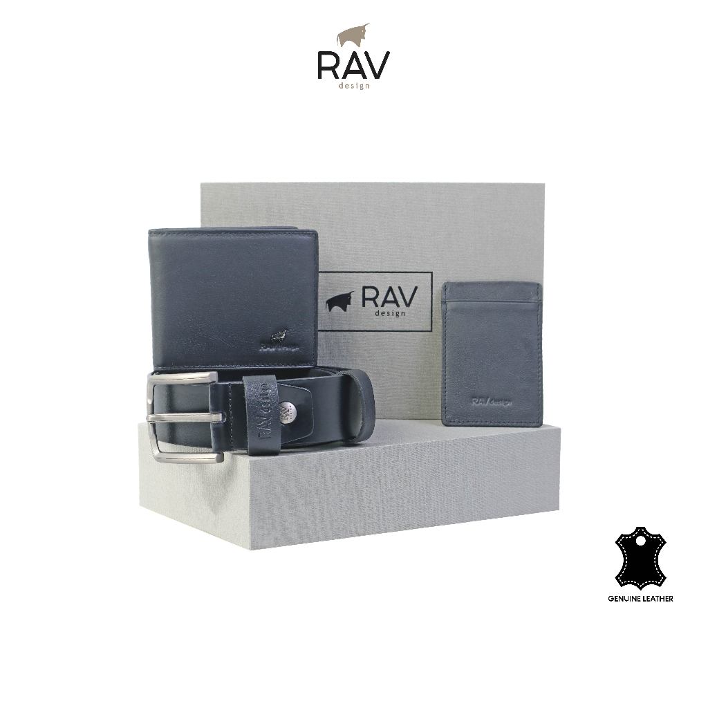 RAV DESIGN Men's Giftset Bifold Wallet & 50MM Pin Buckle Belt & Card ...