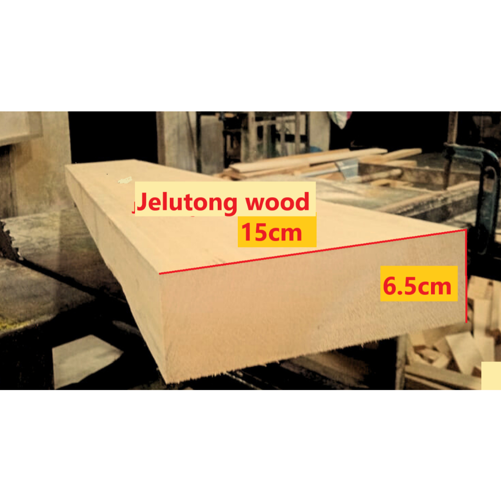 Jelutong wood/ kayu jelutong 2½ "x 6" (ketebalan 6.5 cm x lebar 15 cm ...