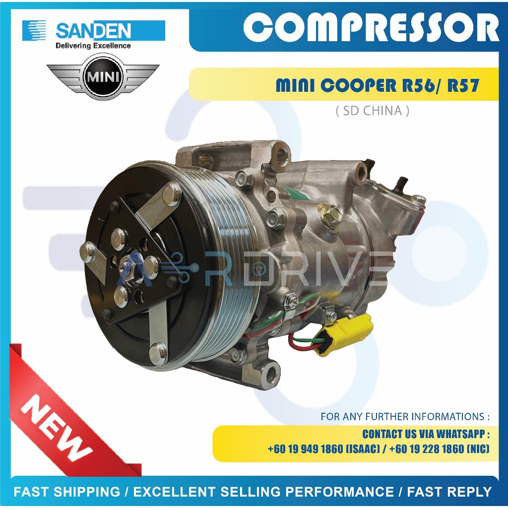 ORIGINAL SANDEN CHINA MINI COOPER R56 / R57 / COUNTRY MAN R60 SD6V12 ...