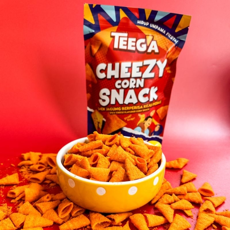 Teega Crispy Snack Cheese/Cheezy Machos/Cheezy Corn Snack/Salted Egg ...