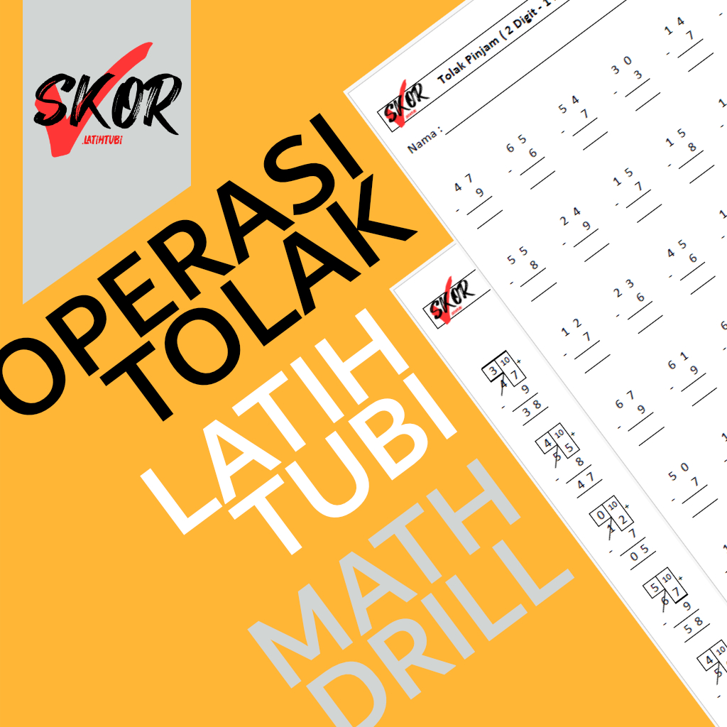 Latih Tubi Matematik - Operasi Tolak | Latihan Math Drill | PDF ...