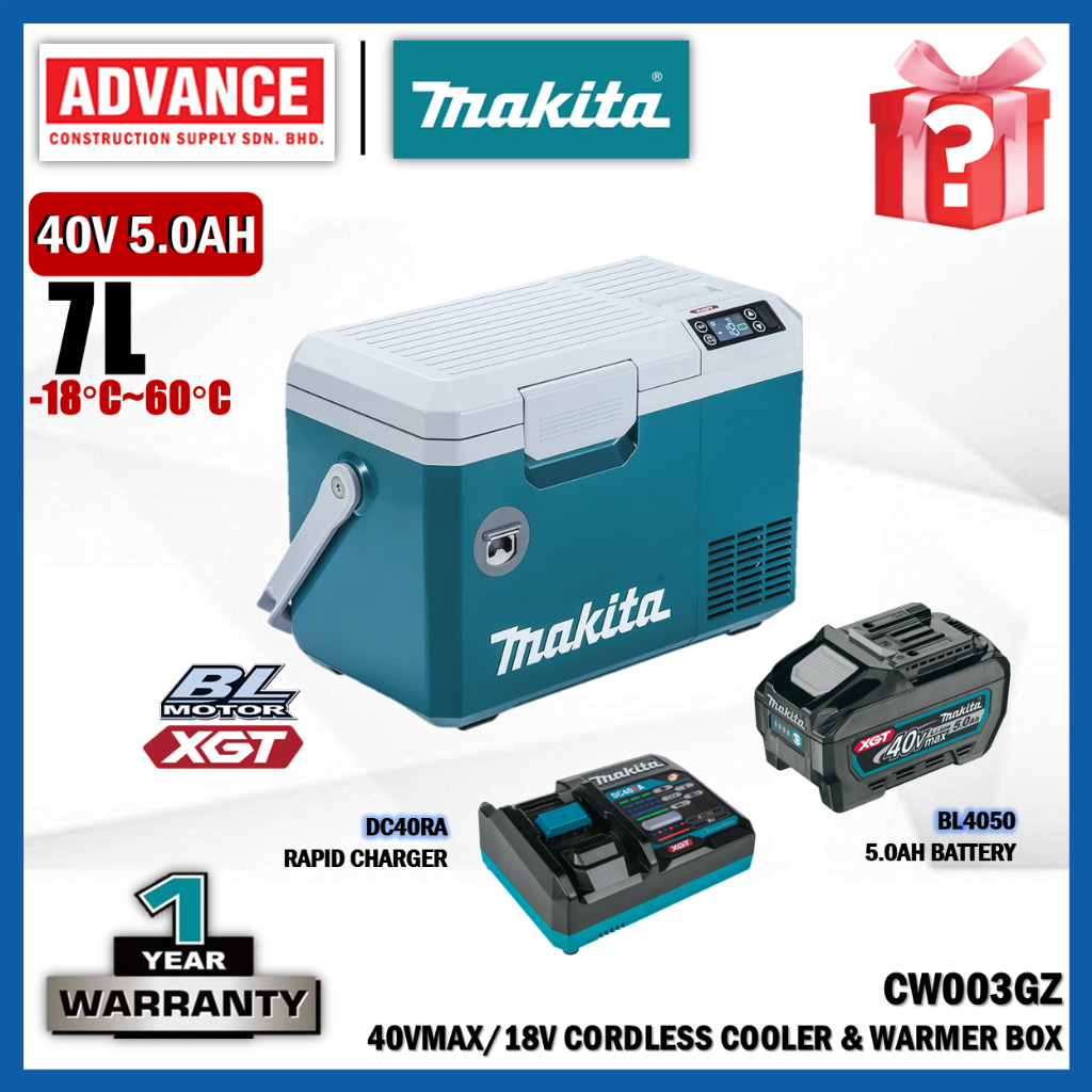 MAKITA CW003GZ 40Vmax / 18V Cordless Cooler & Warmer Box | Shopee Malaysia