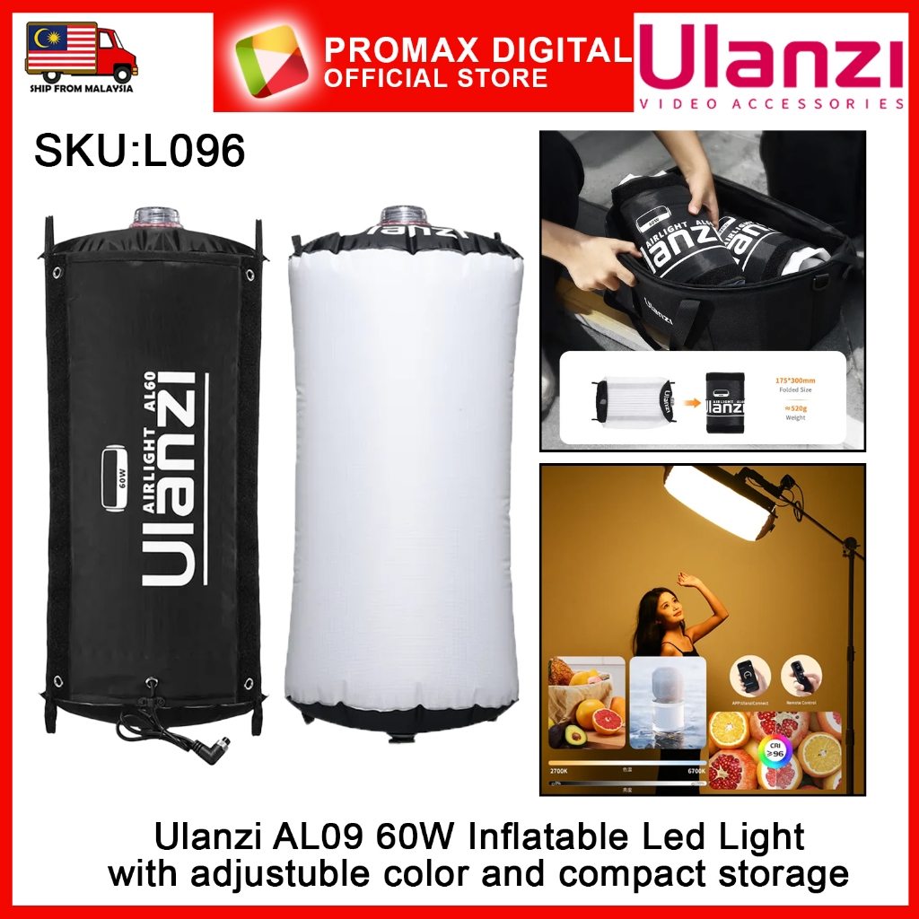 Ulanzi AL60 /AL-60 60W Inflatable LED Light with color change and ...