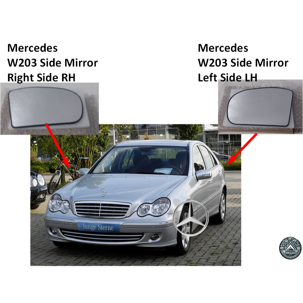 W203 Power Heated Side Mirror for Mercedes C class (RH driver side or ...
