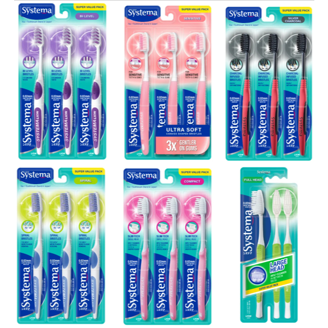 Systema toothbrush special needs Enhanced Clean Essential Clean Pack 3s ...