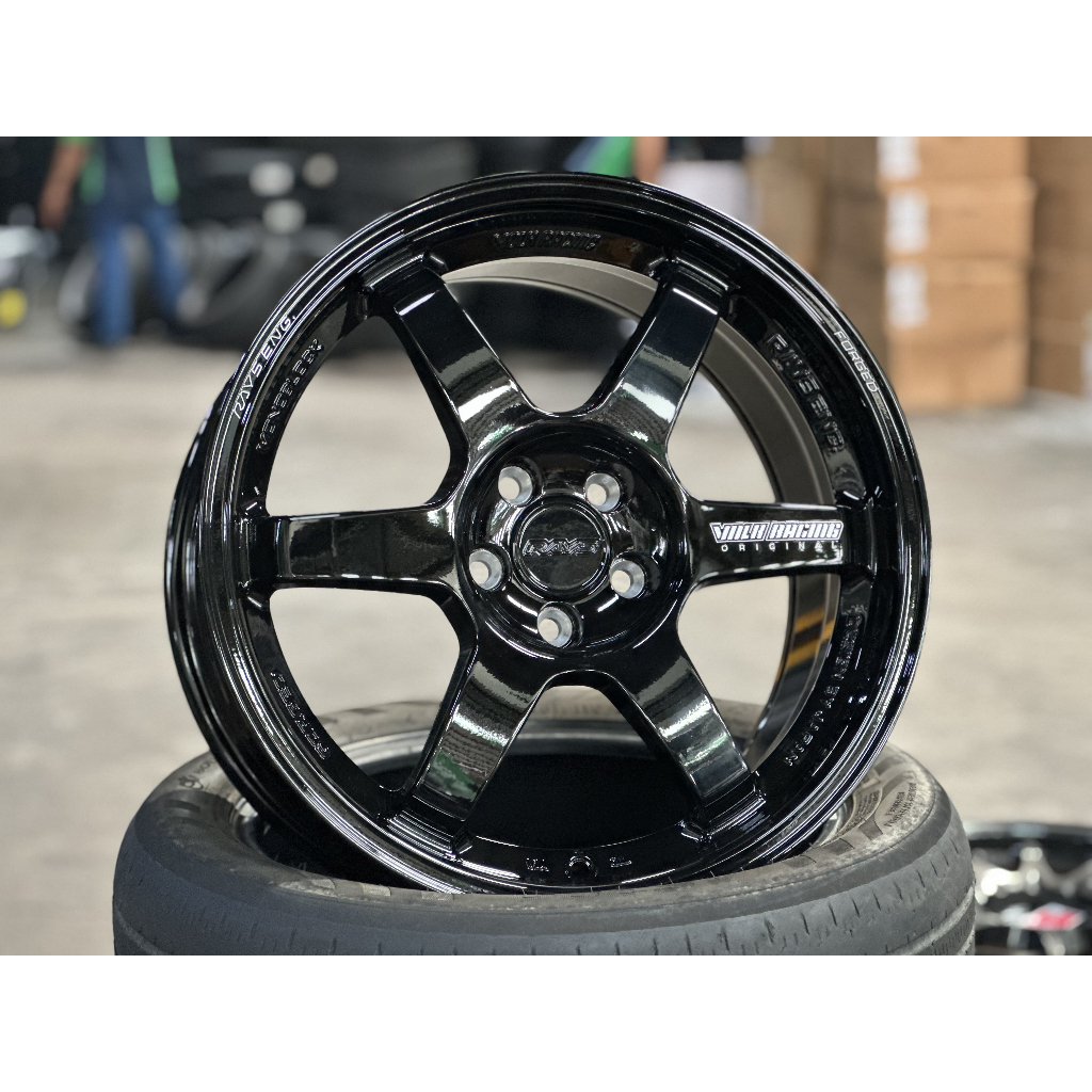 NEW 17X8J AOW TE37 Rim (set of 4) Black 5X100 for GT86 BRZ GR86 Altis ...