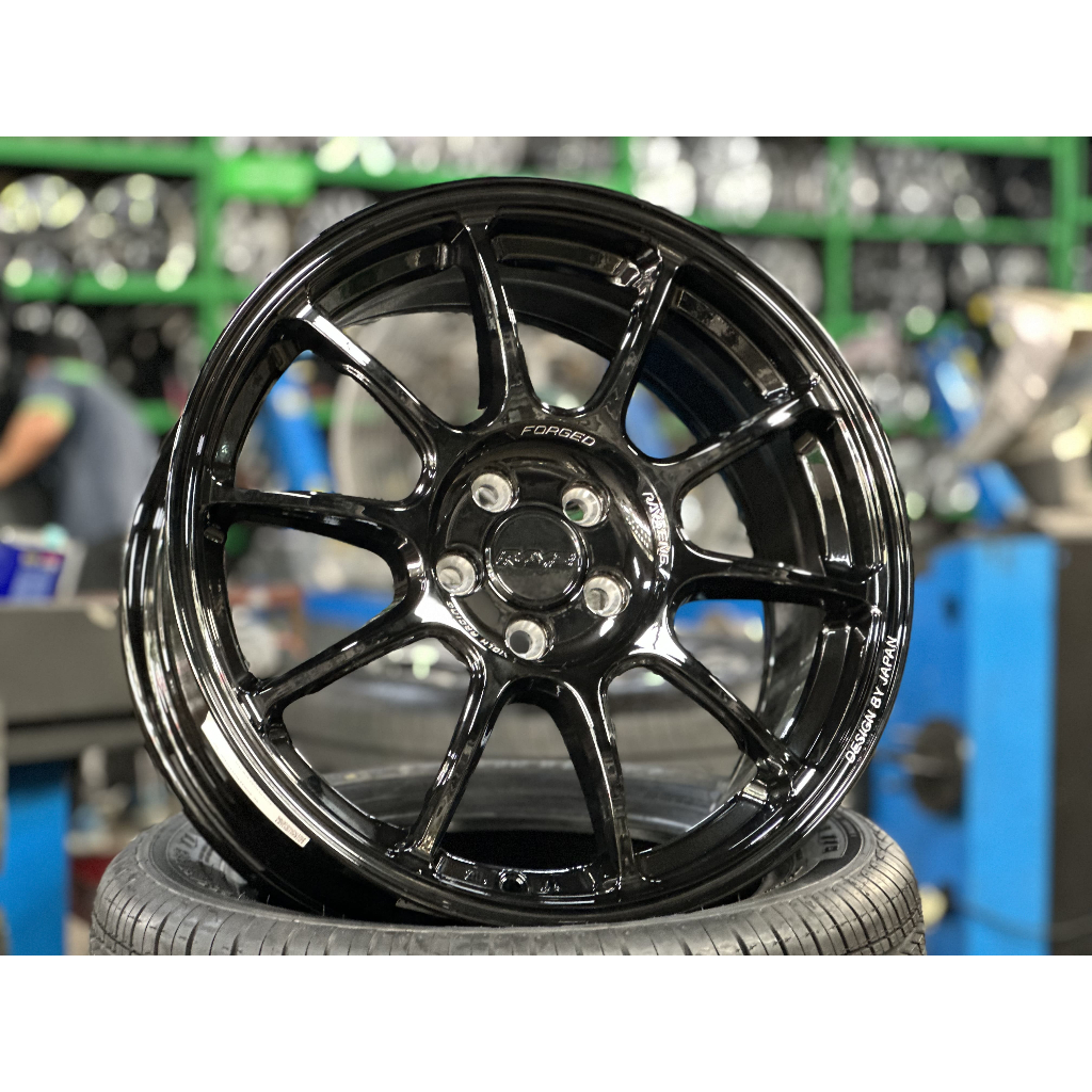 NEW 17X7.5J AOW ZE40 Rim (set of 4) Black 5X100 for VW Polo Vento Altis ...