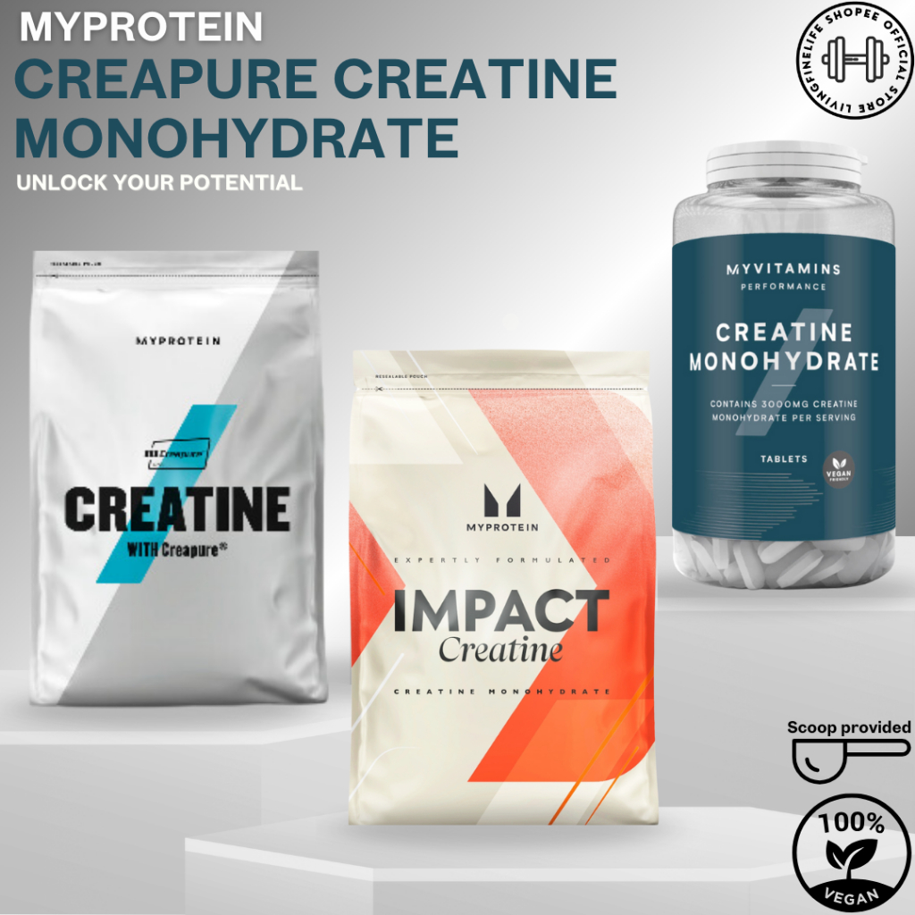 MYPROTEIN CREAPURE Creatine Monohydrate L-Glutamine 100% Pure Powder ...