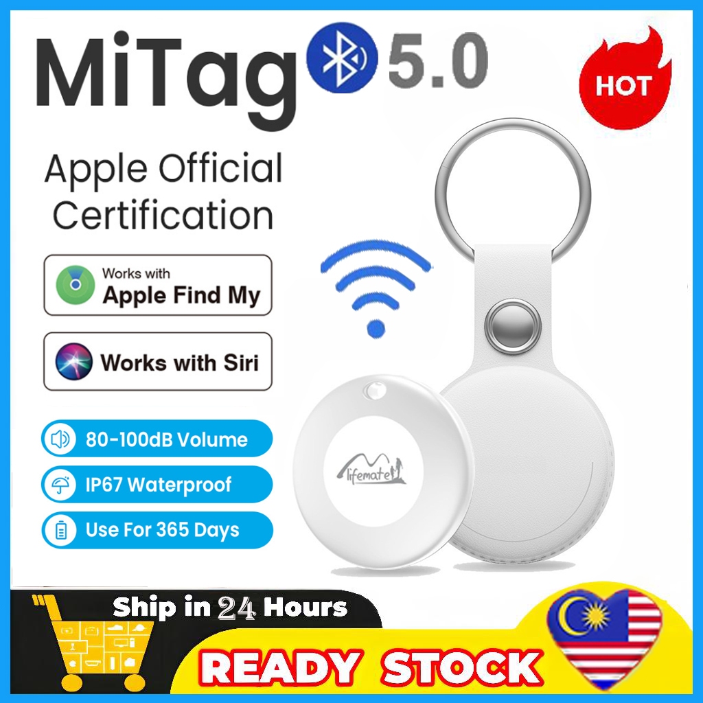MiTag Go GPS Bluetooth Tracker for iOS Only, Apple Find My Compatible ...