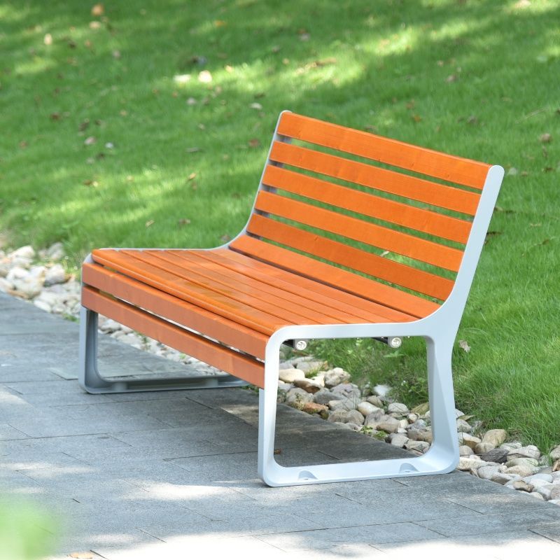 Park chair outdoor bench garden double backrest long stool outdoor ...