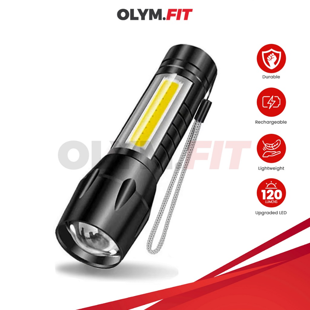 Mini LED USB Charge Flashlight COB+XPE Portable Torch Camping Lantern ...