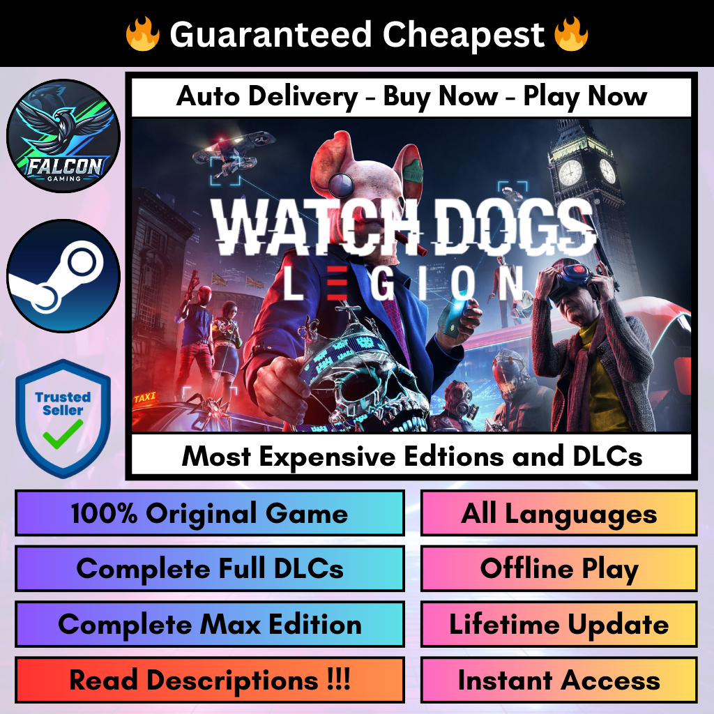 Watch Dogs Legion [Auto Delivery] [Full DLC] [Steam Offline] PC Game ...