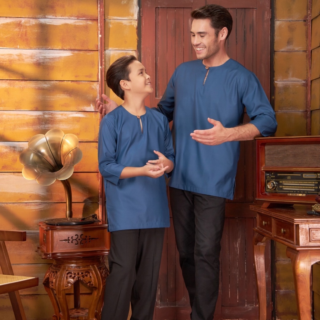 HARRAZ KURTA 𝐓𝐄𝐀𝐋 𝐁𝐋𝐔𝐄 BY HARRAZ.HQ | Shopee Malaysia