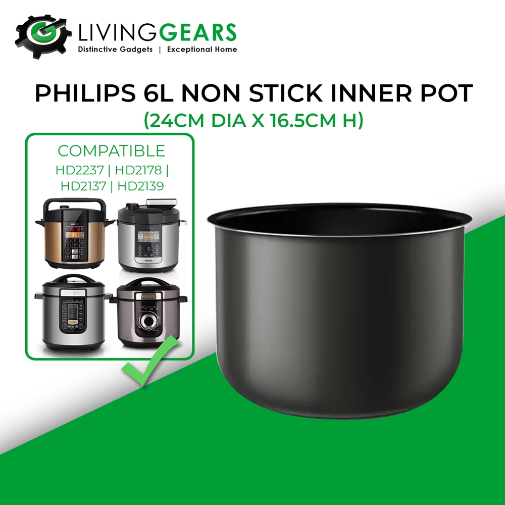 Genuine Philips 6L Pressure Cooker Non-Stick Inner Pot for HD2139 ...