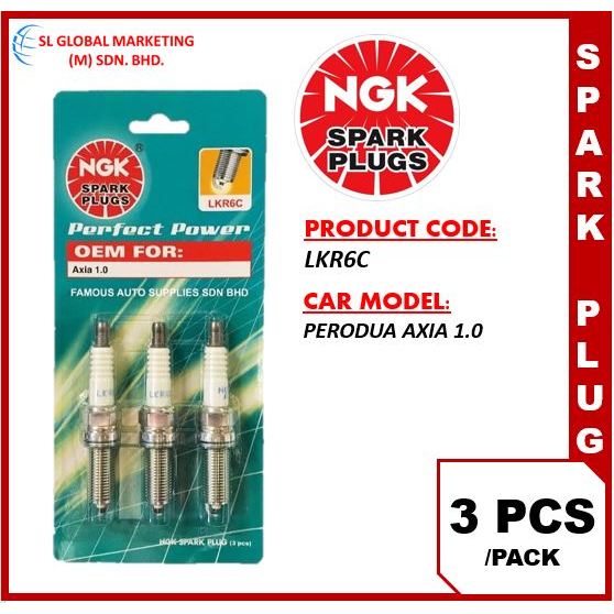 ORIGINAL NGK SPARK PLUG PERODUA AXIA 1.0 (LKR6C) | Shopee Malaysia