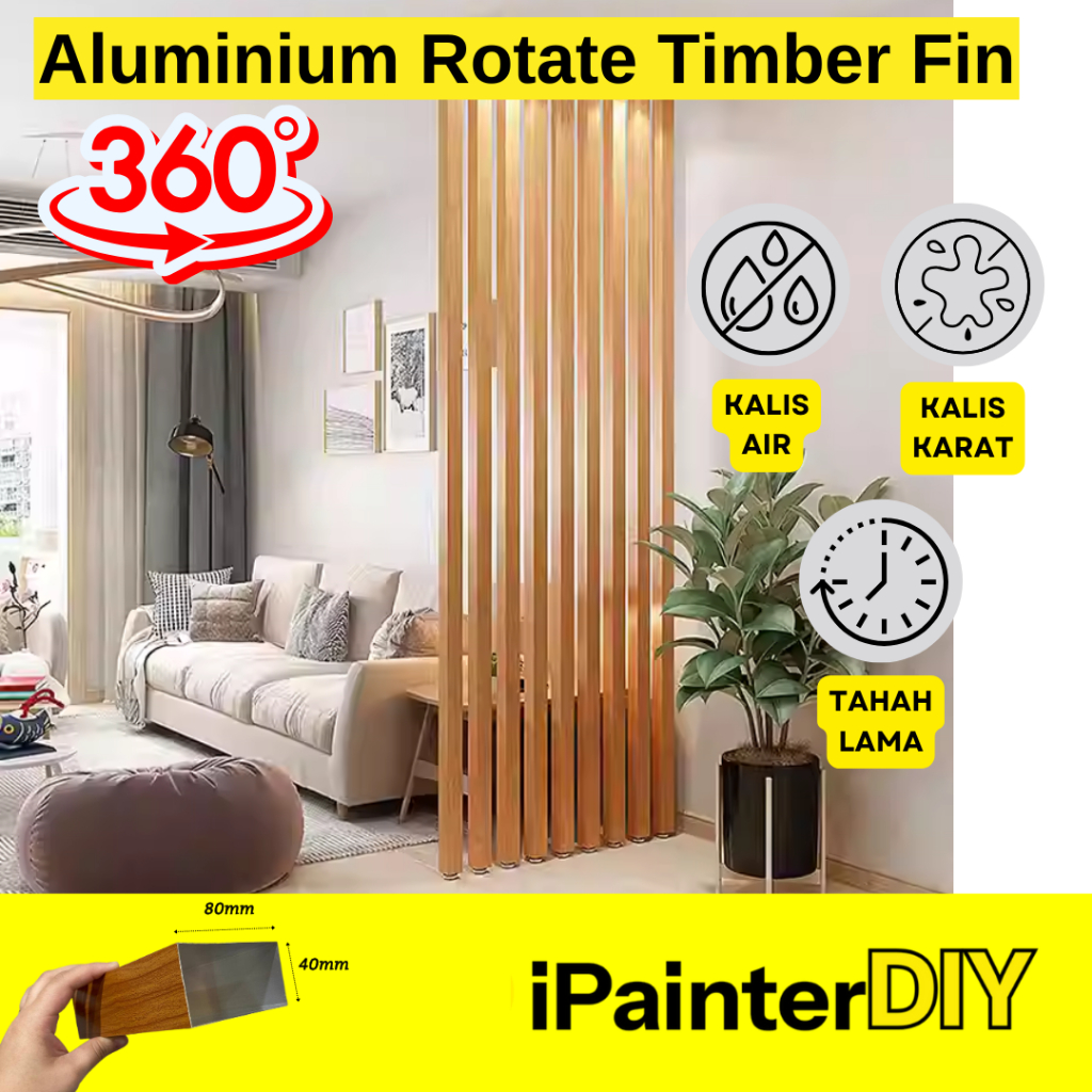 Aluminium Timber Tube 360 Wall Partition Wooden Home Partition Divider ...