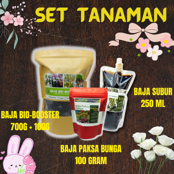Set Tanaman Baja Paksa Bunga Baja Subur Organik Baja Bio-Booster/ Baja ...