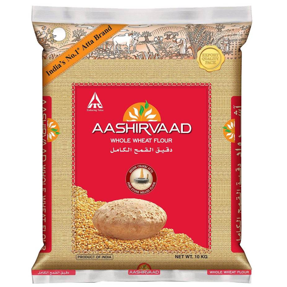 Aashirvaad Tepung Gandum, 100% Pure and Natural Whole Wheat Flour 5kg ...