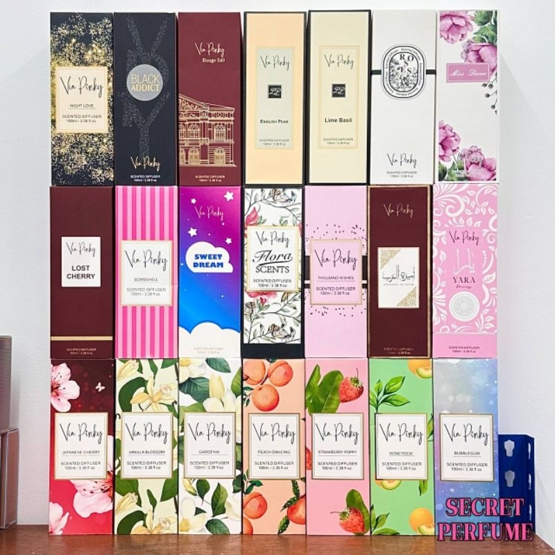 [ BUY 3 FREE 1 ] PEWANGI RUMAH VIA Pinky Scented Diffuser 100ML | Shopee Malaysia