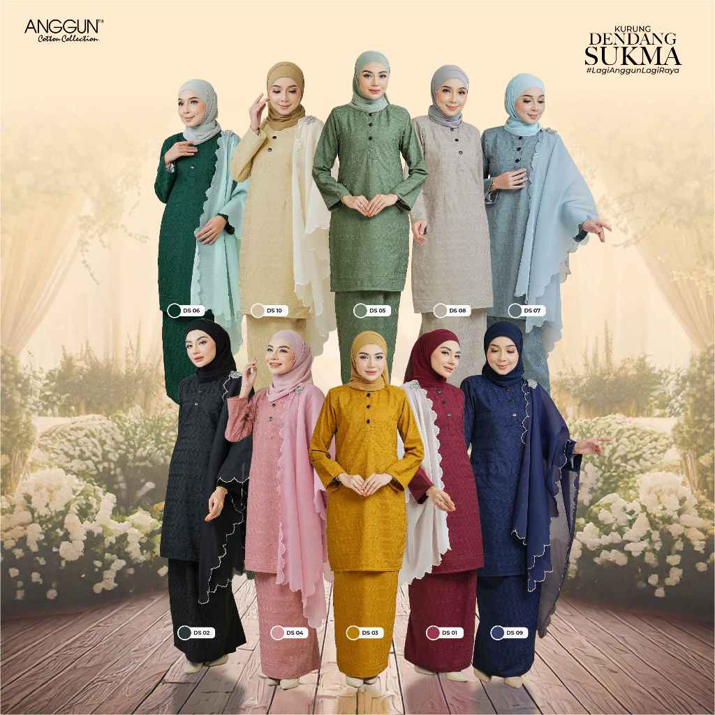 ANGGUN COTTON Baju Kurung Dendang Sukma Material Embos Cotton Cutting ...