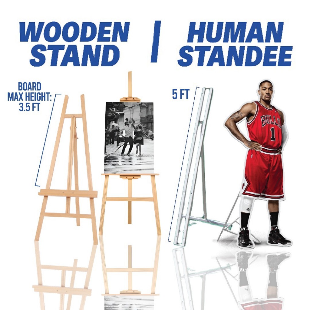 WOODEN STAND I HUMAN STANDEE I ADJUSTABLE 5FT STAND I BEST QUALITY AND ...