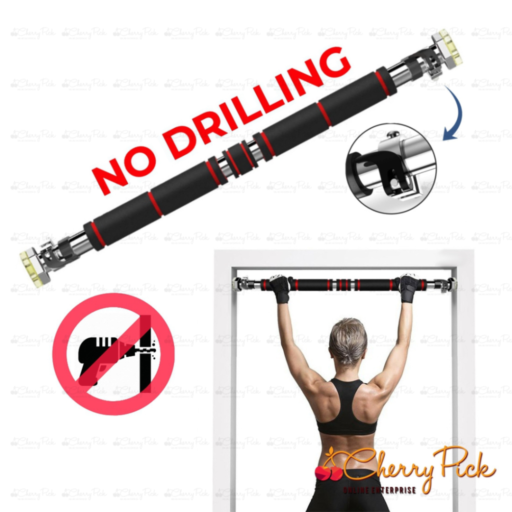 Door Way Pull Up Bar 200kg Adjustable Locking No Screw Home Gym Workout Training Equipment ...