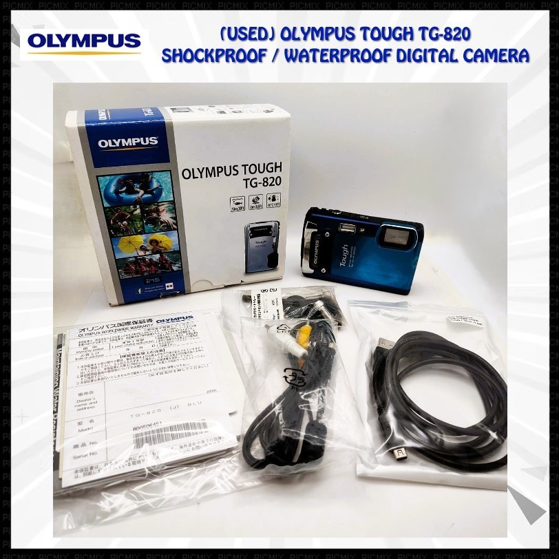 (USED) OLYMPUS TOUGH TG-820 Backlit CMOS Rugged Camera, Shockproof and Waterproof (Ready Stock ...