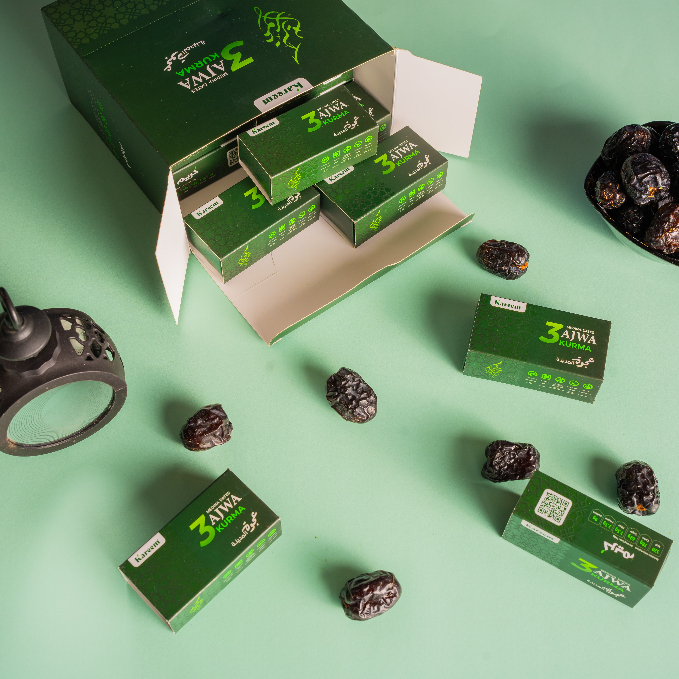 KAREEM KURMA AJWA PREMIUM Large EXCLUSIVE MINI PACKAGING 3 BIJI X 24 ...