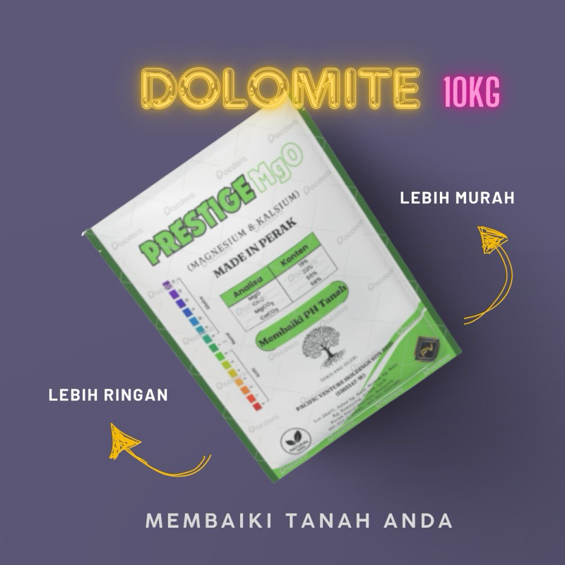 10KG Kualiti Tinggi Kapur Pertanian | Baja Dolomite | GML Ground ...