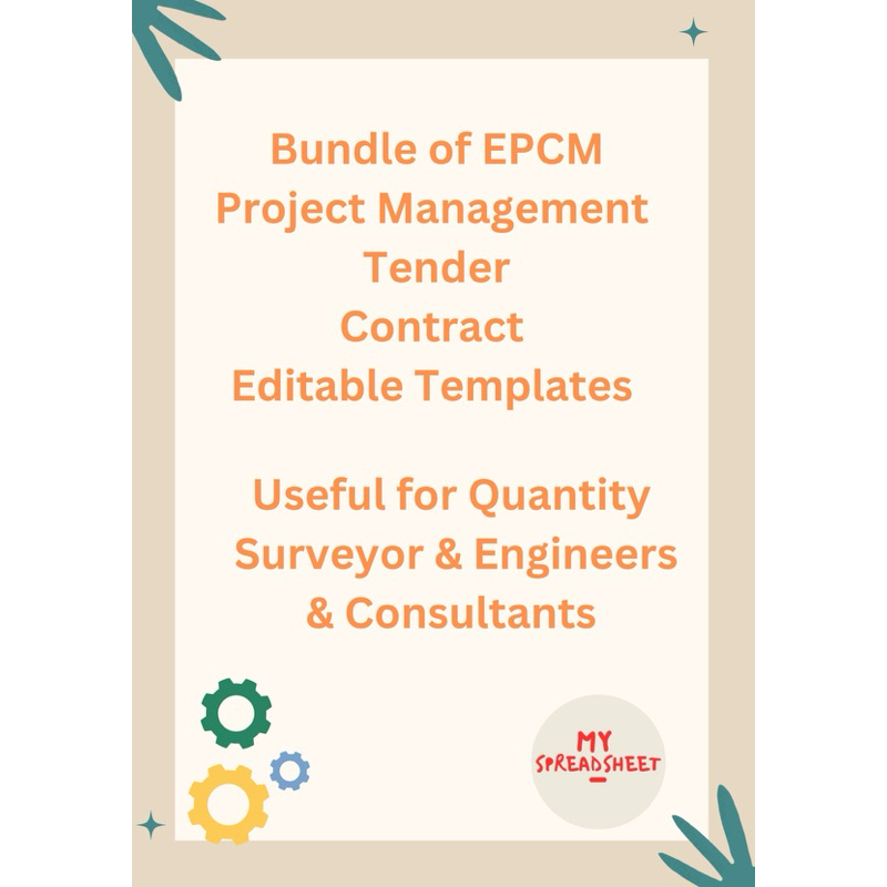Bundle of EPCM Project Management Tender Contract Editable Templates ...