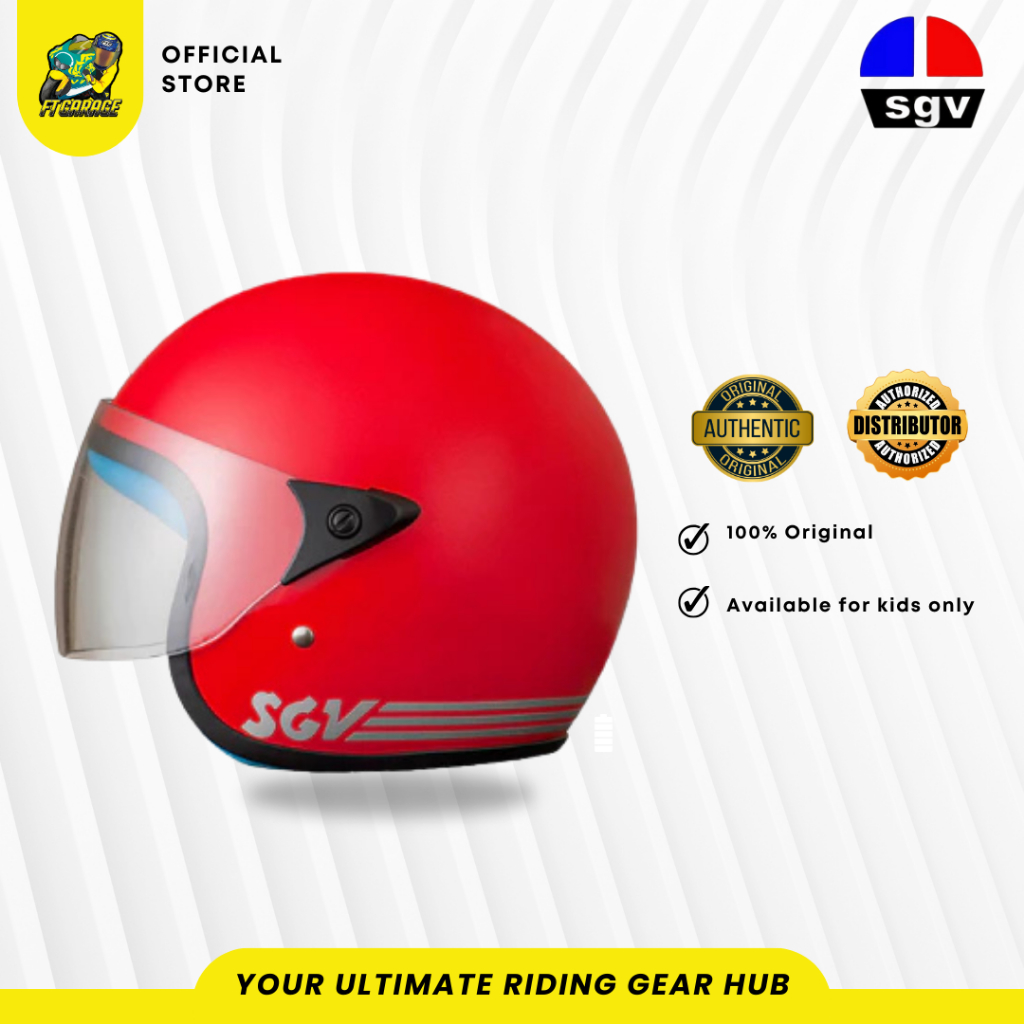 SGV KID VISOREX (HELMET KANAK-KANAK) SESUAI UNTUK UMUR 6 HINGGA 10 ...