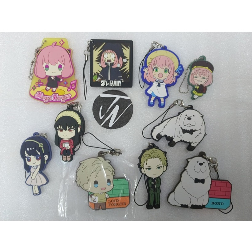 Official Spy X Family Anya Loid Yor Bond Forger Rubber Strap Keychain ...