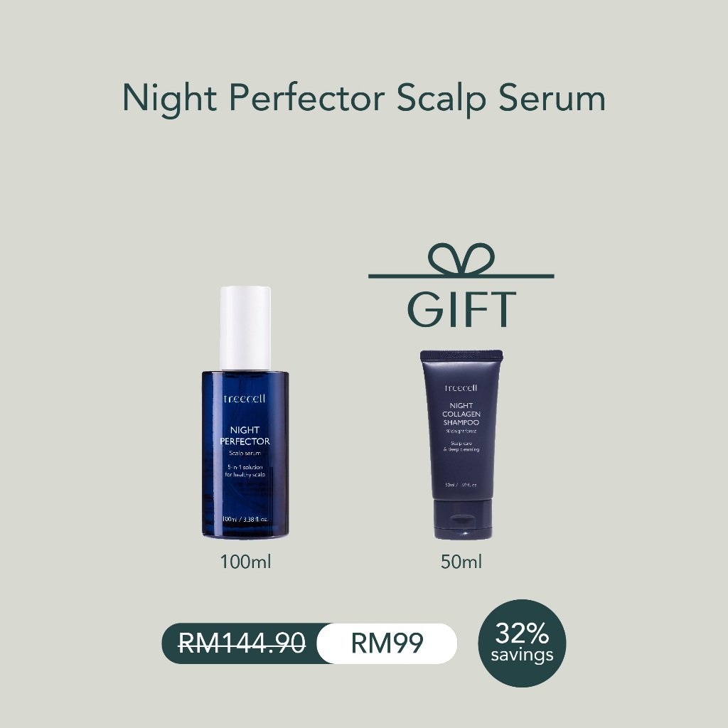 [Mac] treecell Night Perfector 100ml FREE Night Collagen Shampoo 50ml ...