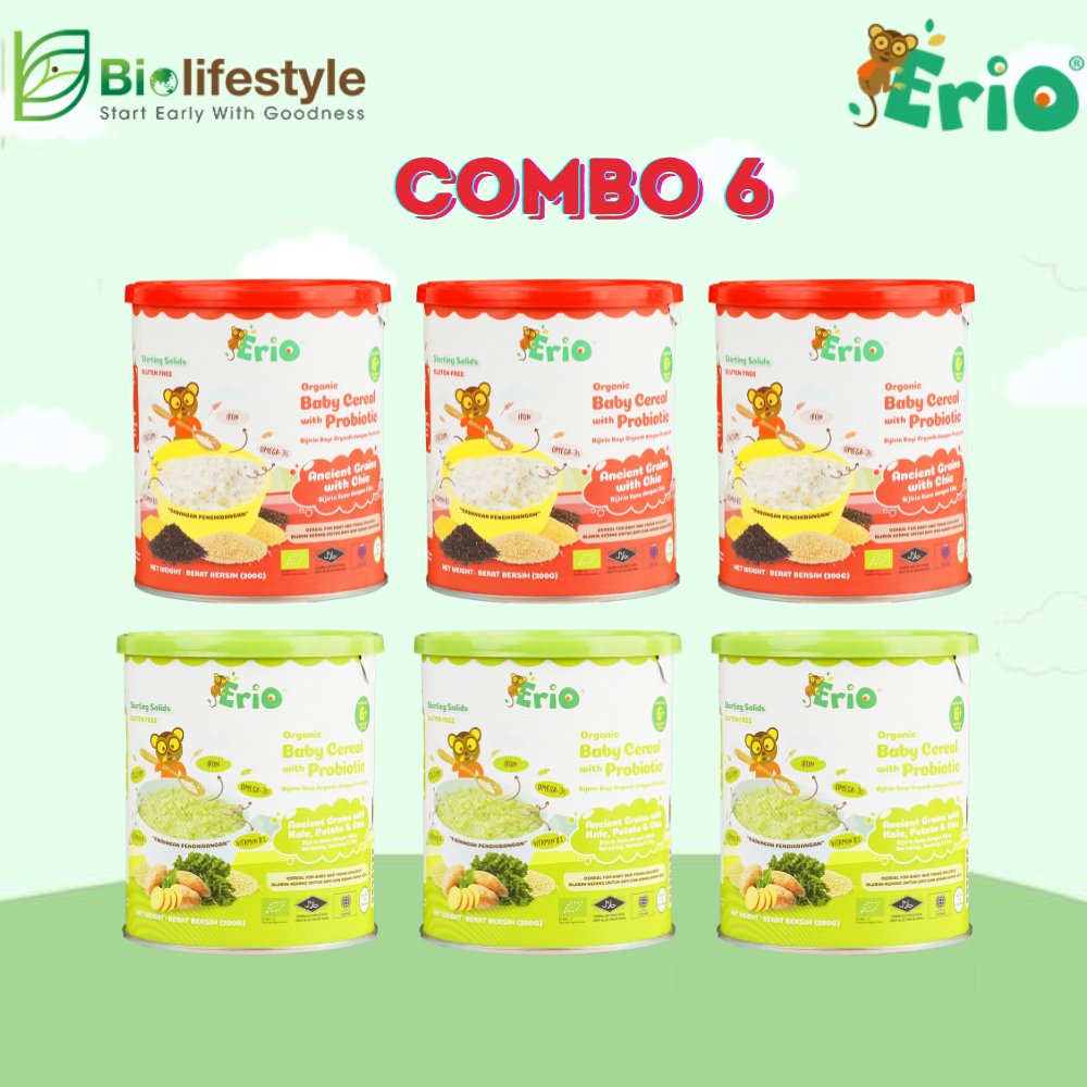(Combo Pack Of 6) Erio Organic Baby Cereal With Probiotic - Ancient ...