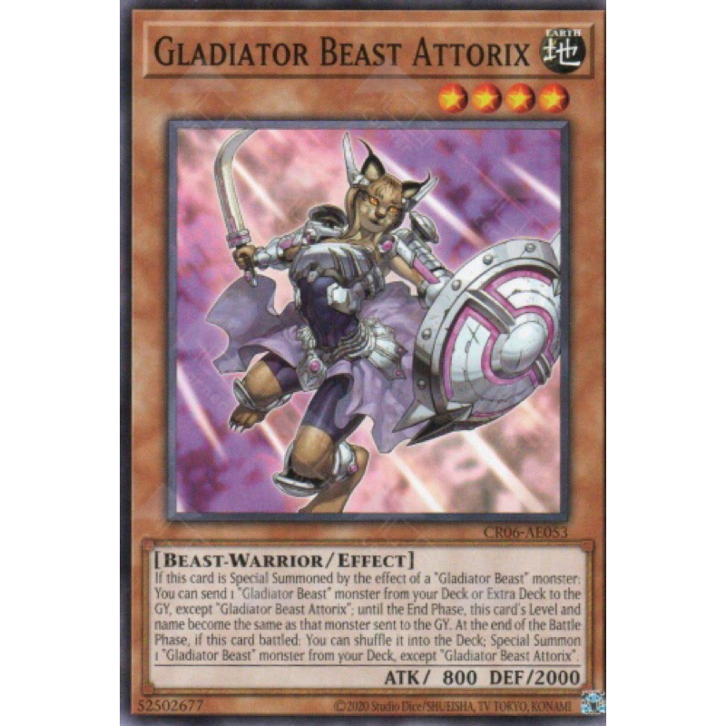Yugioh CR06-AE053 Gladiator Beast Attorix (N) | Shopee Malaysia